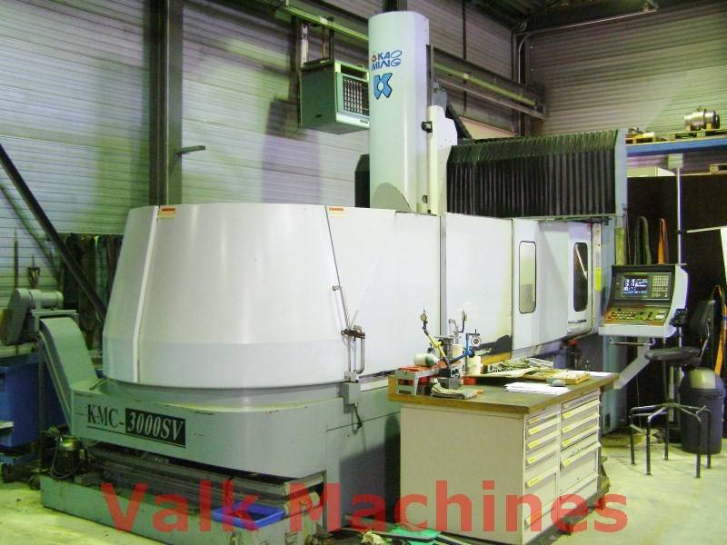 Used 4-axis CNC Double Column Machining Center Kao Ming KMC-3000SV ...