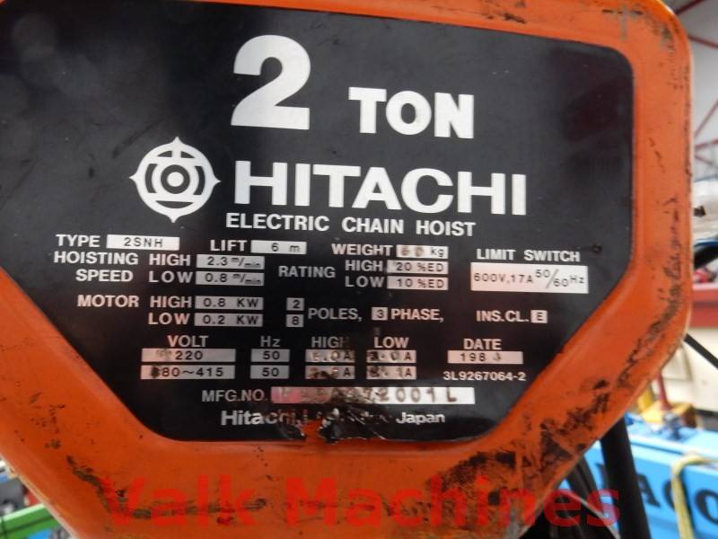 For sale Used Column type jib crane Hitachi 2 Ton at Valk Machines in ...